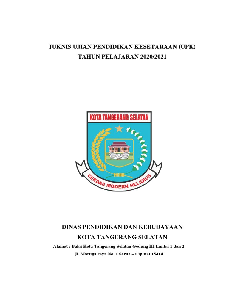 Juknis UPK Tangerang Selatan 2020/2021 | PDF