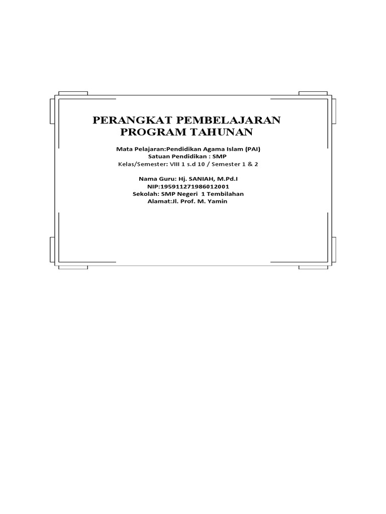 Prota Kls VIII | PDF