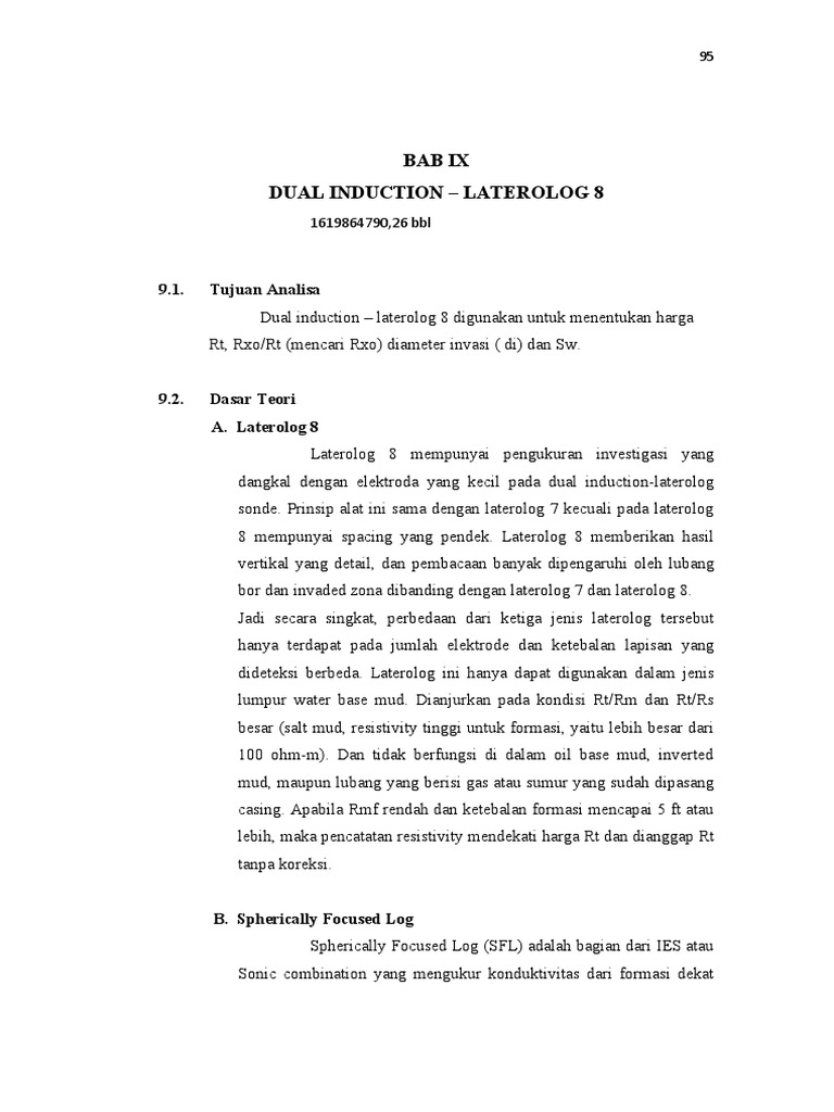 BAB 9 Dual Induction - Laterolog 8 Kel 2 | PDF