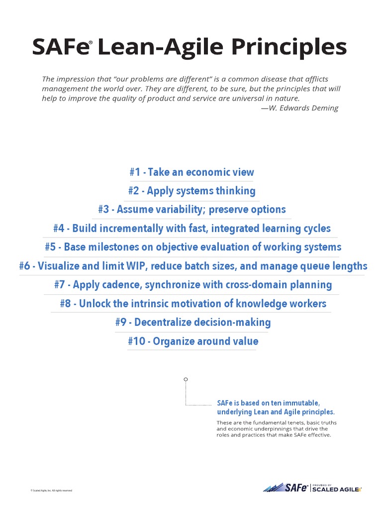 SAFe Principles Poster 24x36 1 | PDF