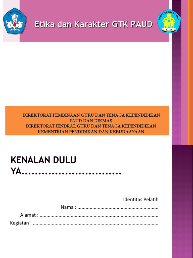 Etika Pendidik PAUD | PDF