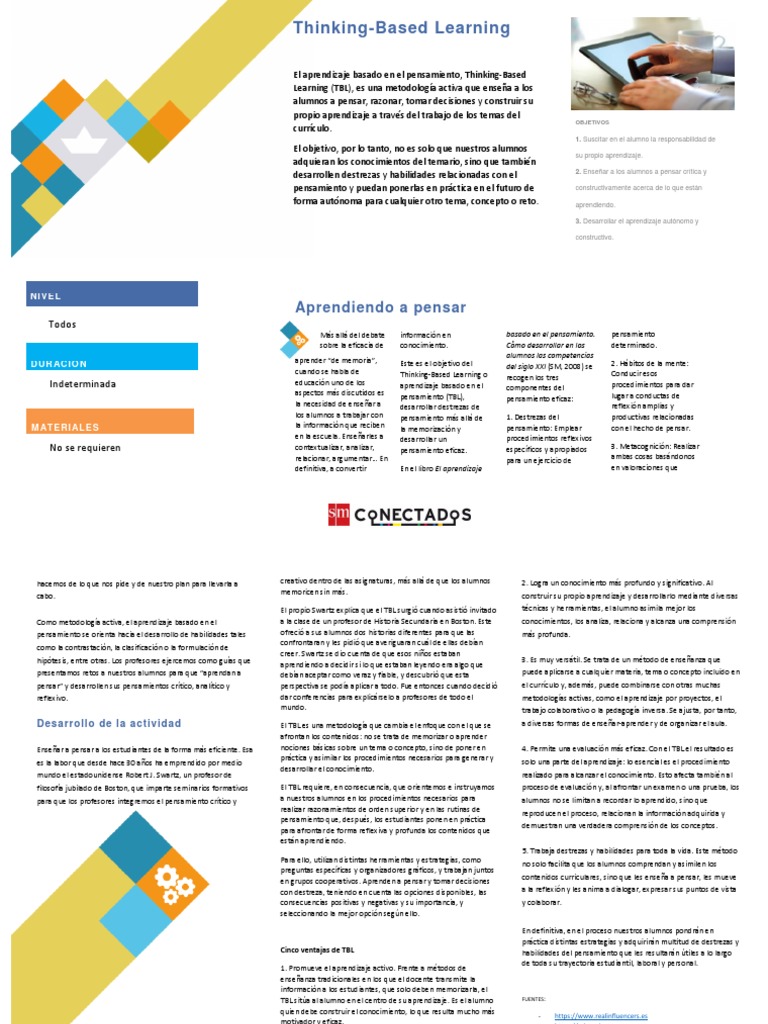 TBL Thinking Based Learning | PDF | Plan de estudios | Aprendizaje