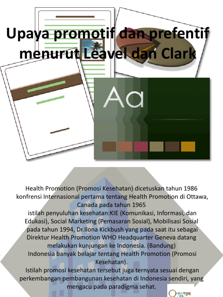Upaya Promotif Dan Prefentif Menurut Leavel Dan Clark | PDF ...