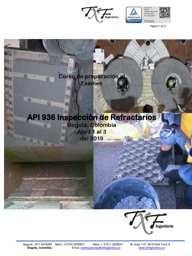 ABRIL 2019 - Curso Preparacin API 936 | PDF | Science | Ciencia y ...