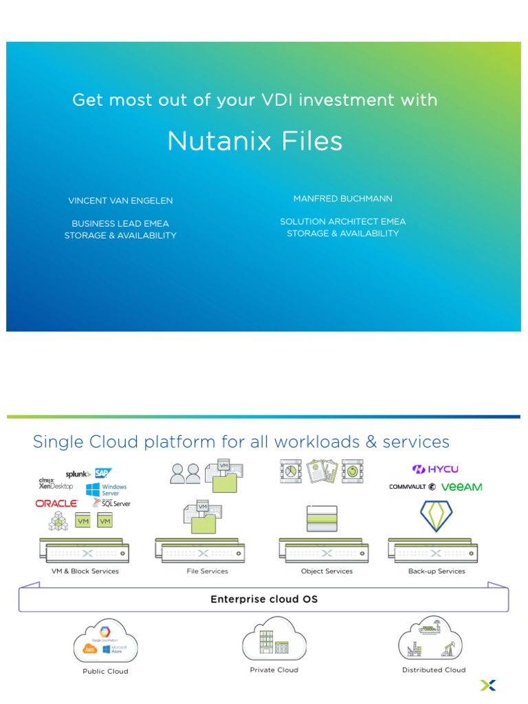 Optimize VDI with Nutanix Files | PDF | Desktop Virtualization | Cloud Computing