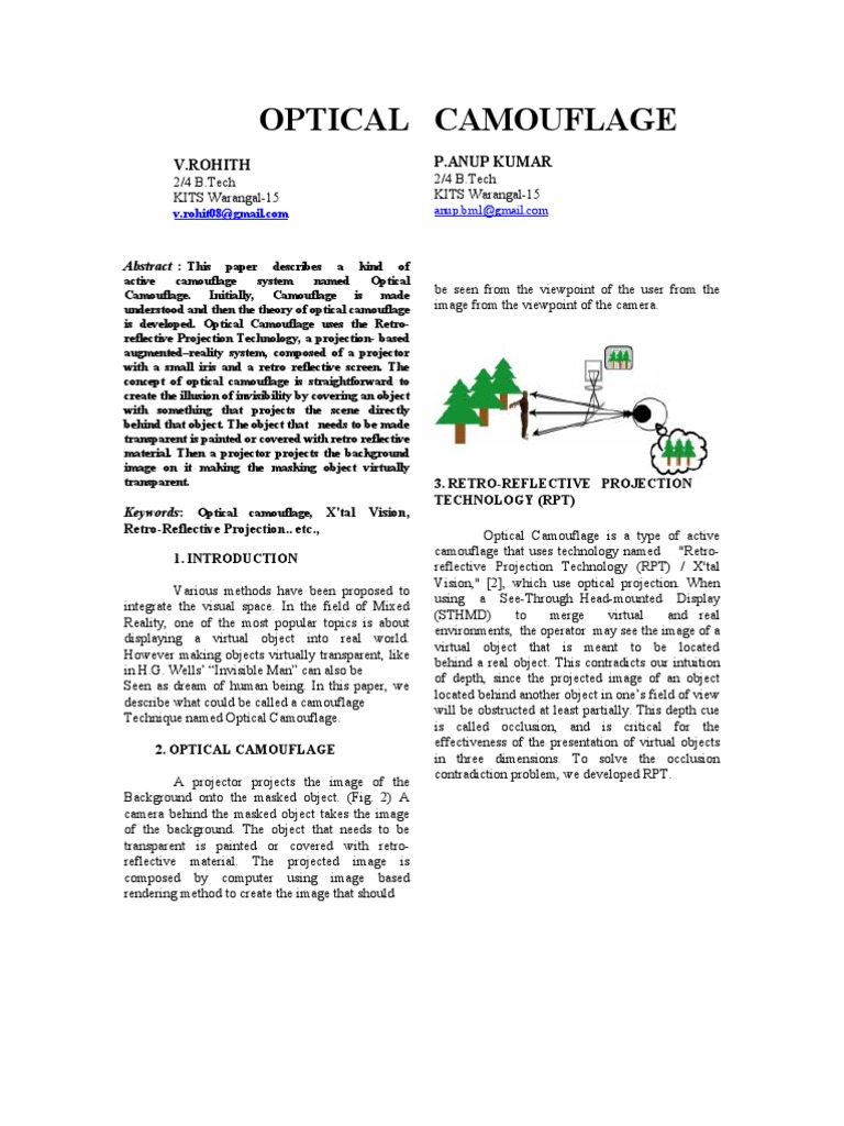 Optical Camouflage | PDF | Camouflage | Optics