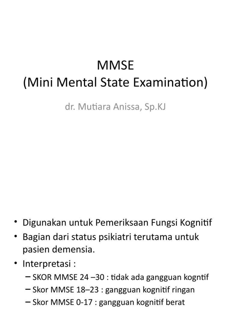 MMSE | PDF