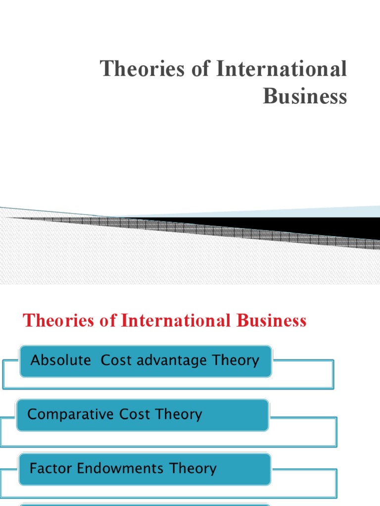 Theories of International Business | Download Free PDF | Industries ...