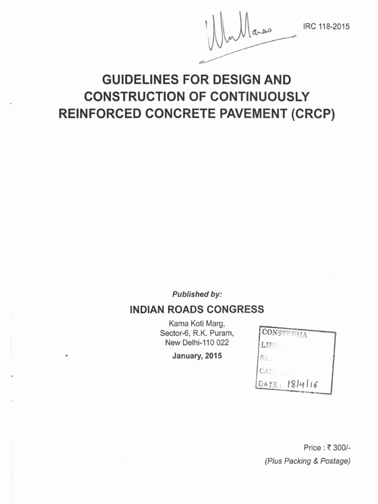CRCP Design & Construction Guide | PDF | Road Surface | Concrete