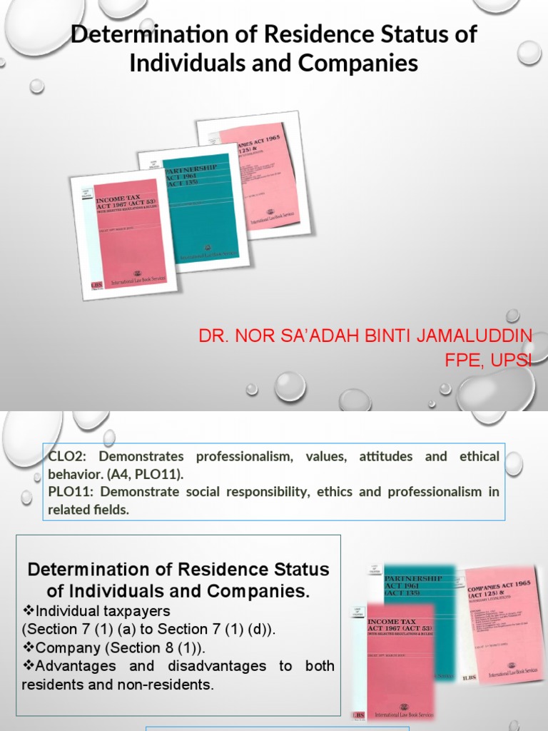 Chapter 2 Determination of Residence Status | PDF