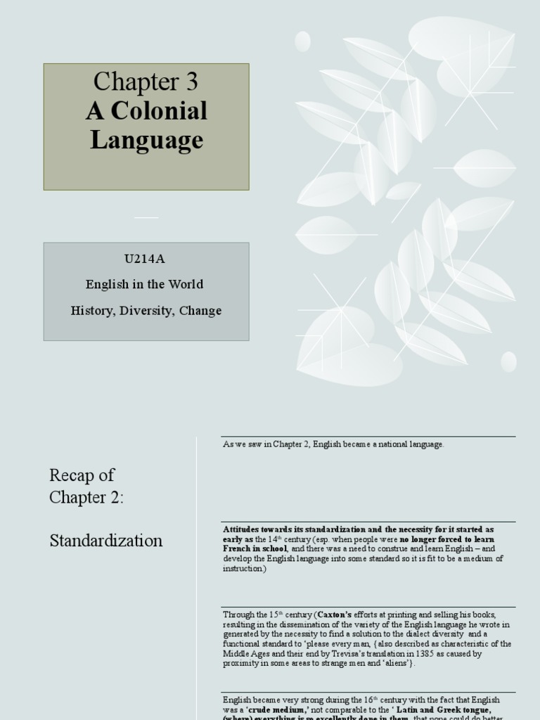 Chapter 3 Colonial Language | PDF | English Language | Dominion