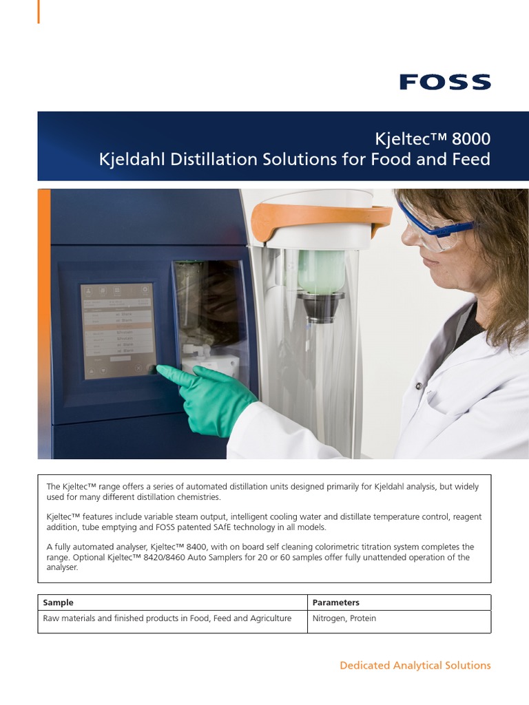 Kjeltec™ 8000 Kjeldahl Distillation Solutions For Food and Feed | PDF ...