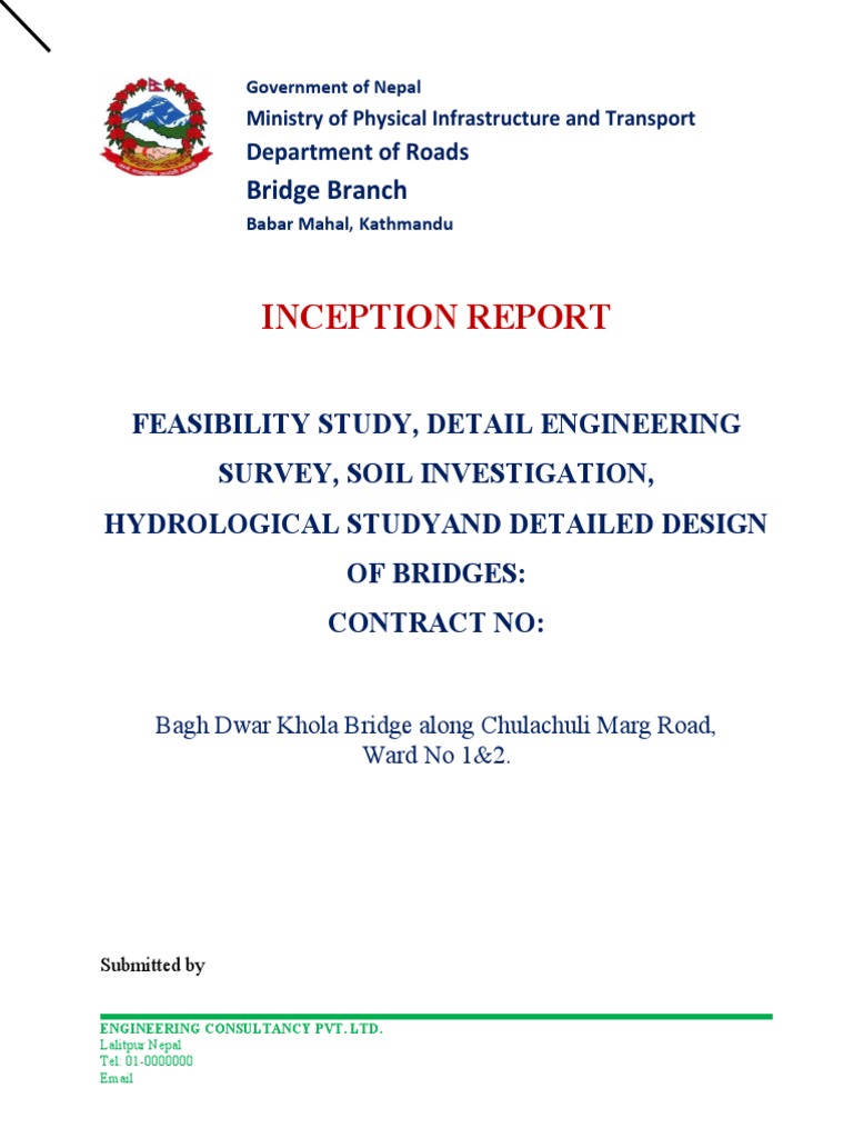 Inception Report | PDF | Discharge (Hydrology) | Drainage Basin