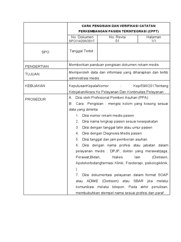 Spo Verifikasi | PDF