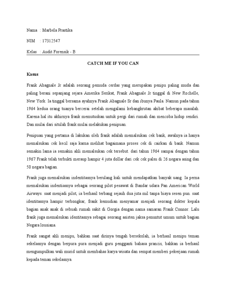 Penipuan Cek Frank Abagnale Jr. | PDF
