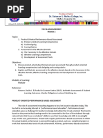 Assessment in Learning 2: Topic: Designing Meaningful Performance-Based ...