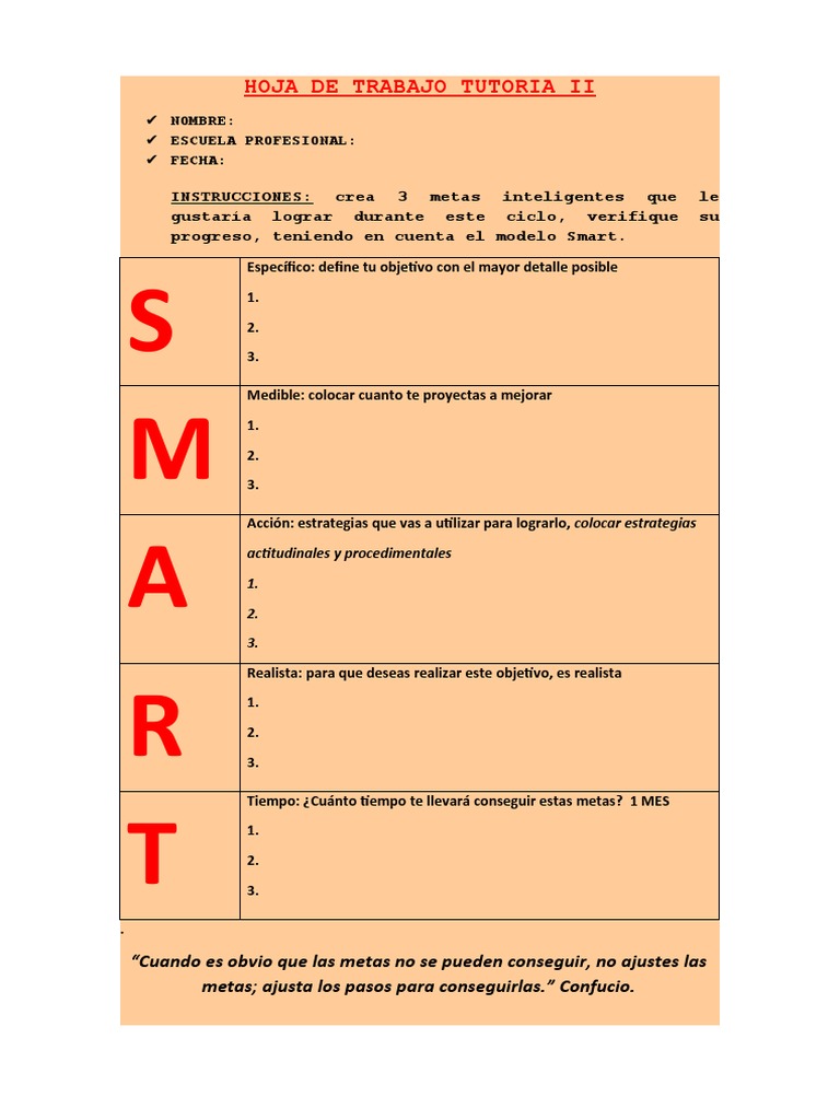 Formato de Metas 1 | PDF