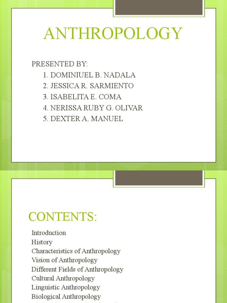 Anthropology Report | PDF | Anthropology | Archaeology