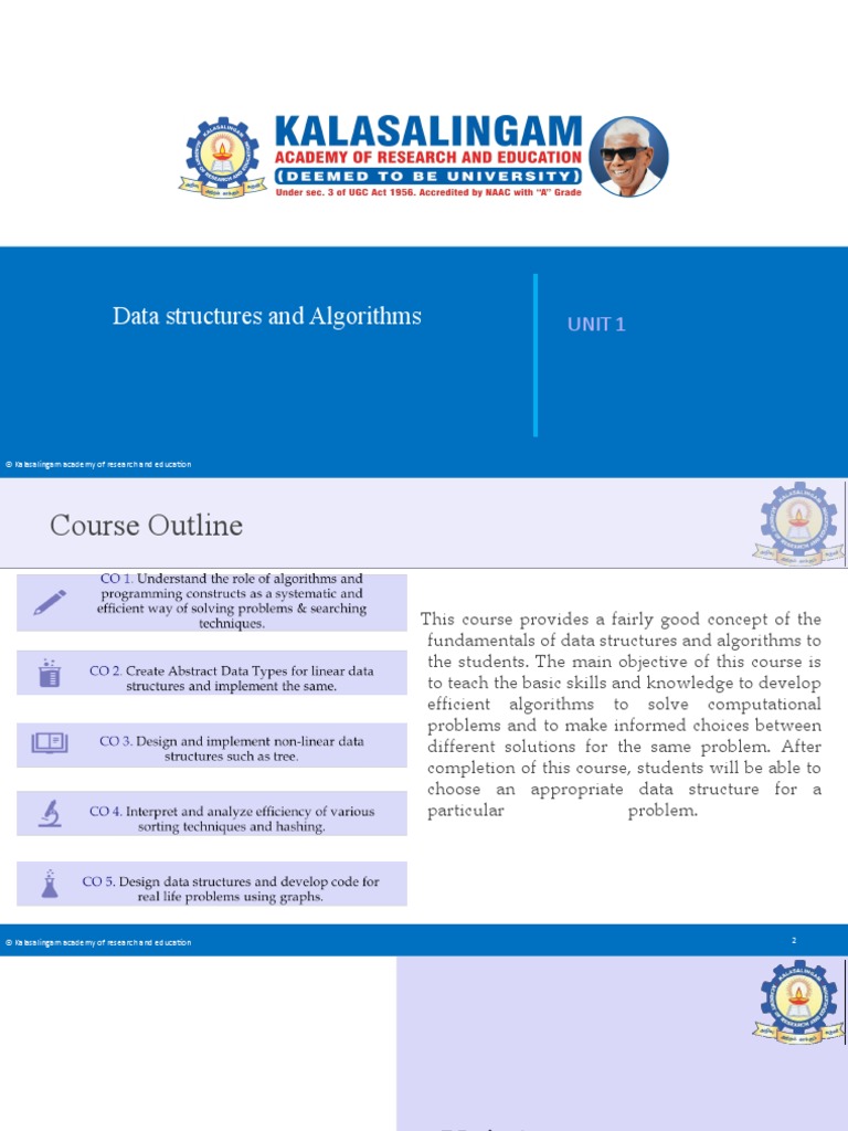 Data Structures And Algorithms Unit 1 Pdf Time Complexity Data Type 8748