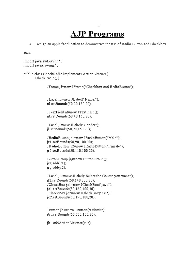 PWBDWQDL | PDF | Java Platform | Graphical User Interfaces