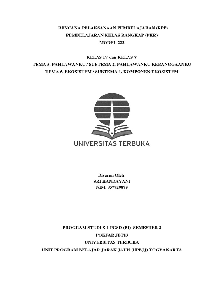 RPP PKR 222 - Sri Handayani | PDF