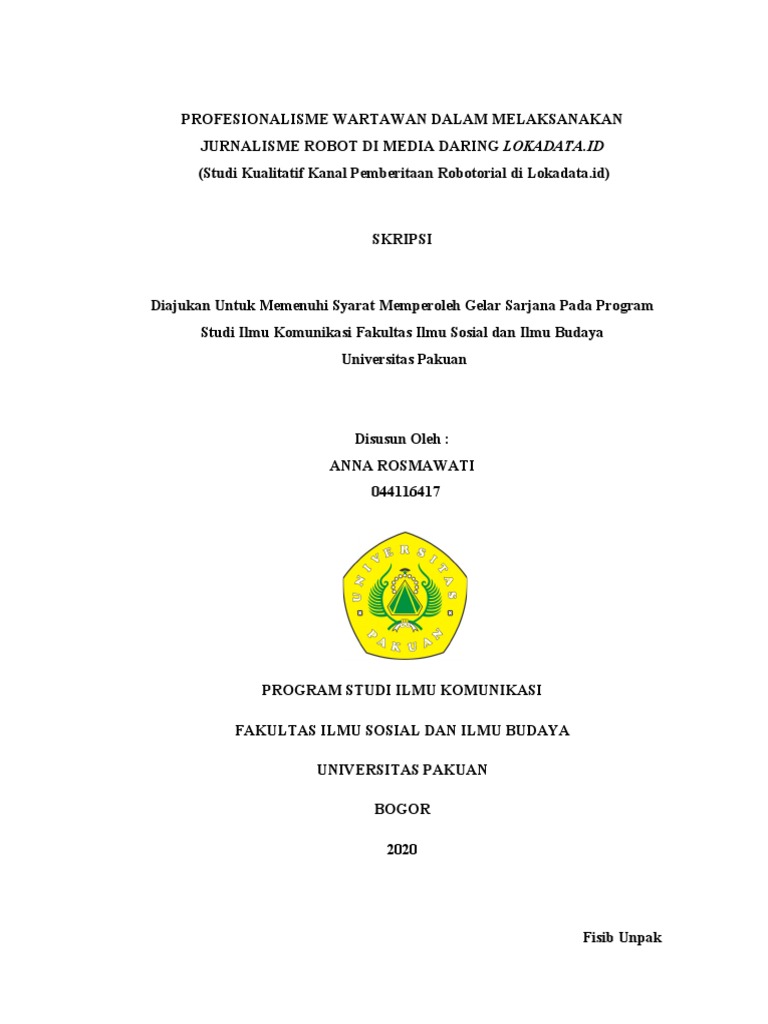 Skripsi Anna Rosmawati-044116417 | PDF