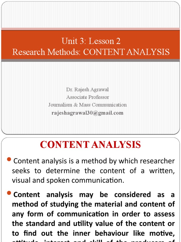 2C - Content Analysis Method | PDF | Qualitative Research | News