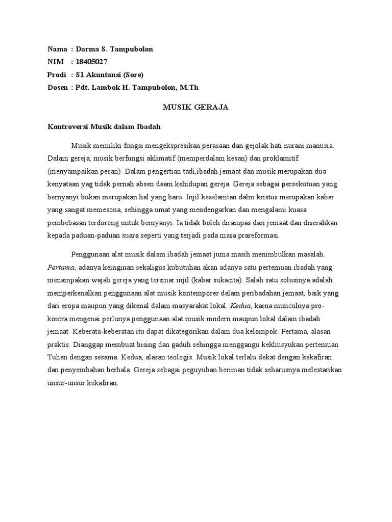 Agama Musik Gereja | PDF