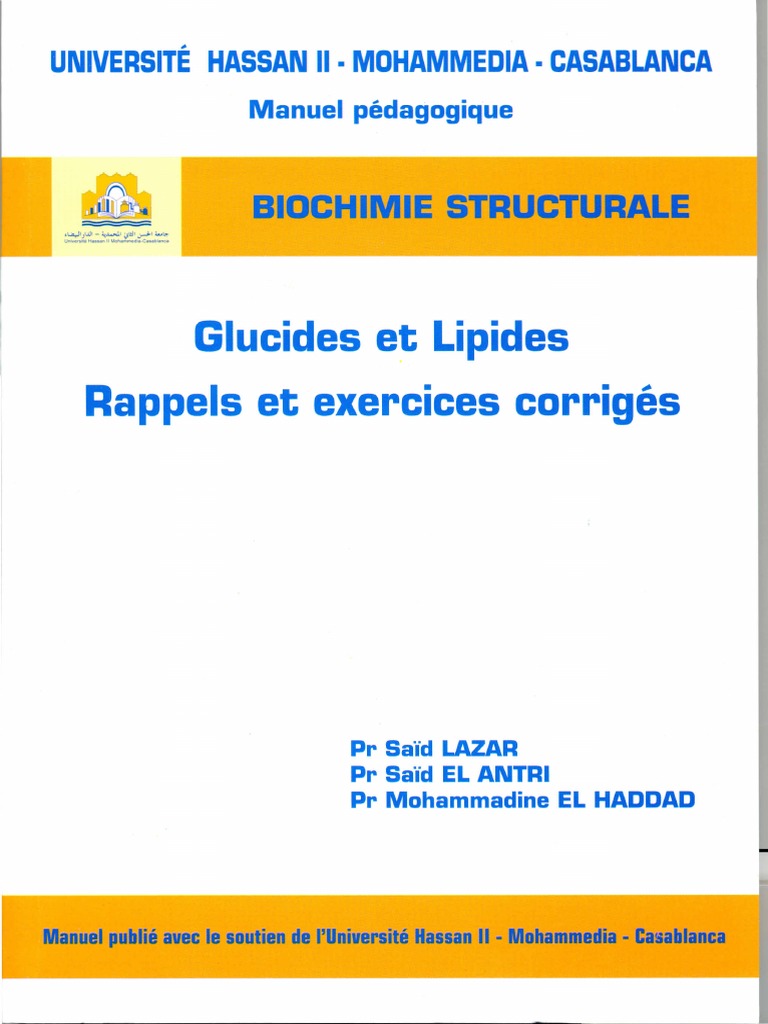Glucides Lipides Rappel Exercices Corriges | PDF