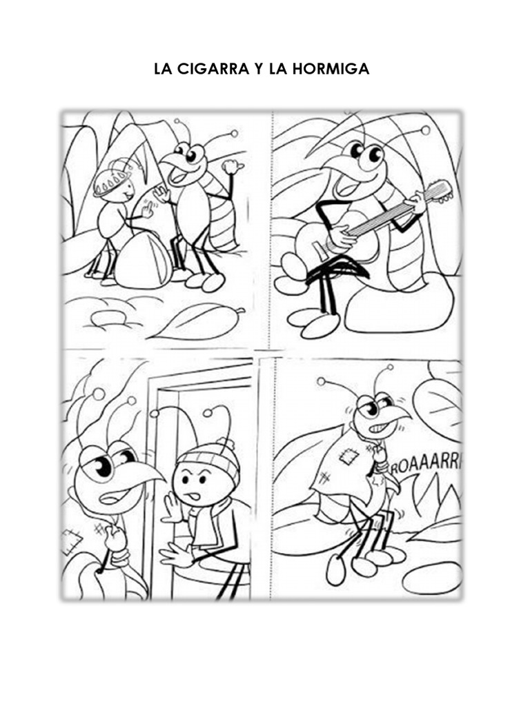 Actividades La Cigarra y La Hormiga | PDF