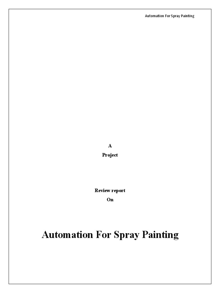 Design & Development of Automated Spray Painting | PDF | Paint | Automation