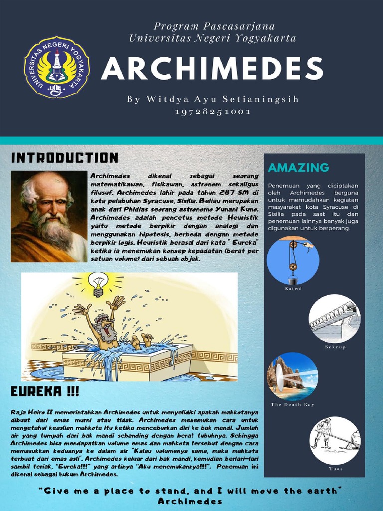 Witdya Ayu Setianingsih - Poster Archimedes | PDF