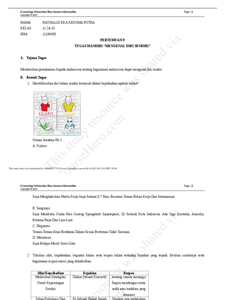 Raynaldi E.K.P Tugas Pertemuan 9 CB Tugas Mandiri | PDF