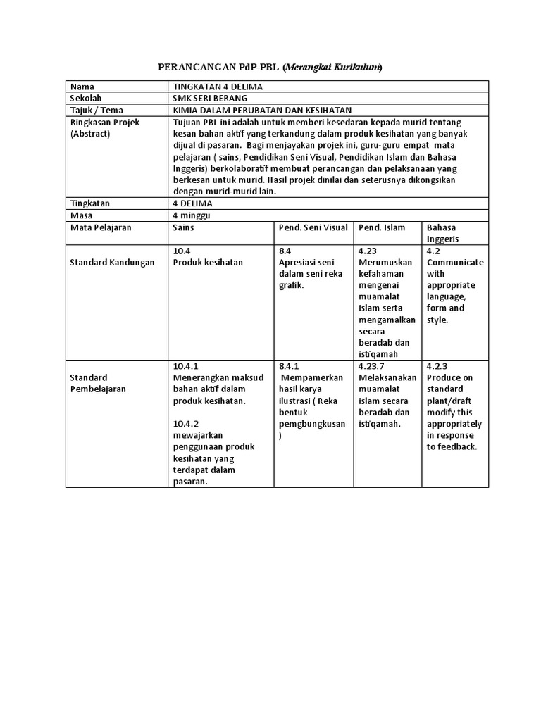 PBL KMR 4 Delima 2020 | PDF