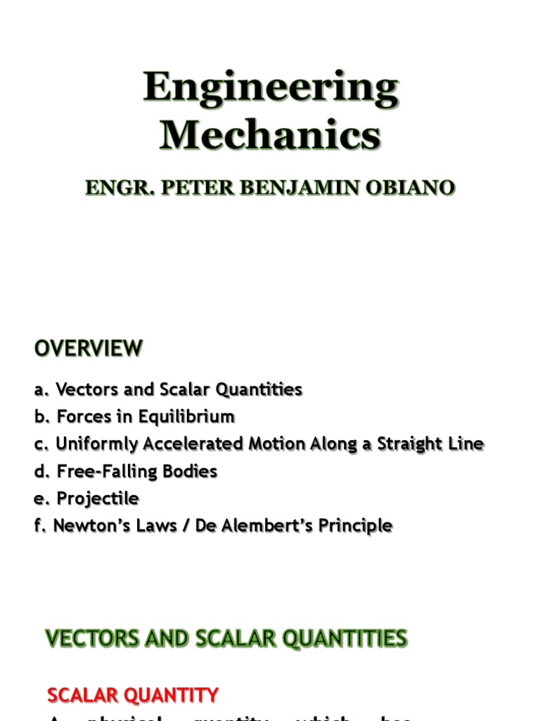 Engineering Mechanics | PDF | Euclidean Vector | Metrology