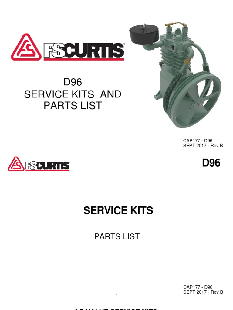D96 Service Kits and Parts List: CAP177 - D96 SEPT 2017 - Rev B | PDF ...