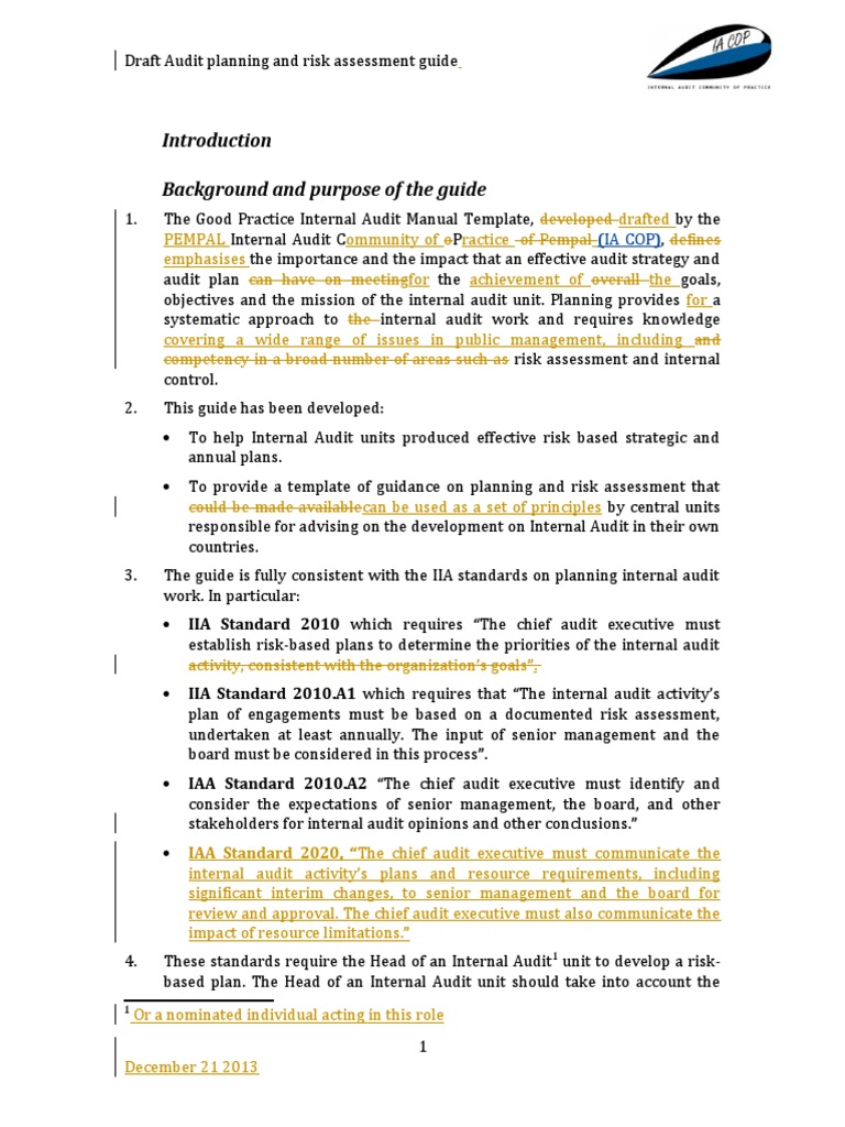 Internal Audit Planning Guide | PDF | Internal Audit | Audit