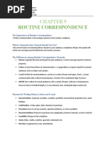 Chapter 9 Routine Correspondence | PDF | Memorandum | Text Messaging