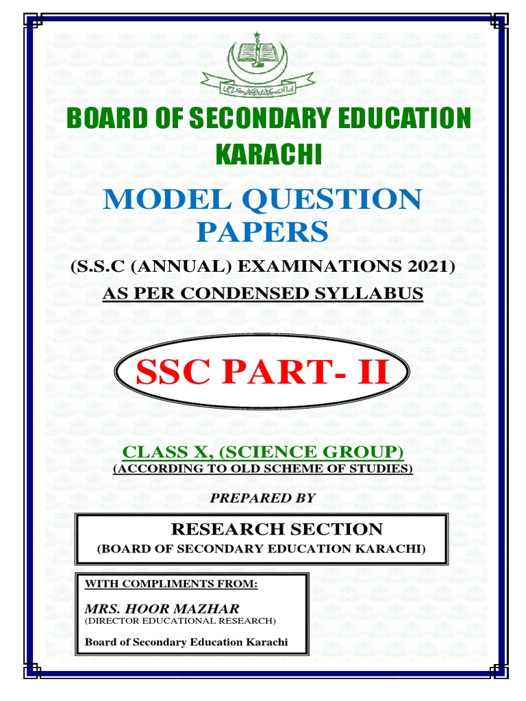 SSC Model Question Papers 2021 | PDF | English Grammar | Language Mechanics