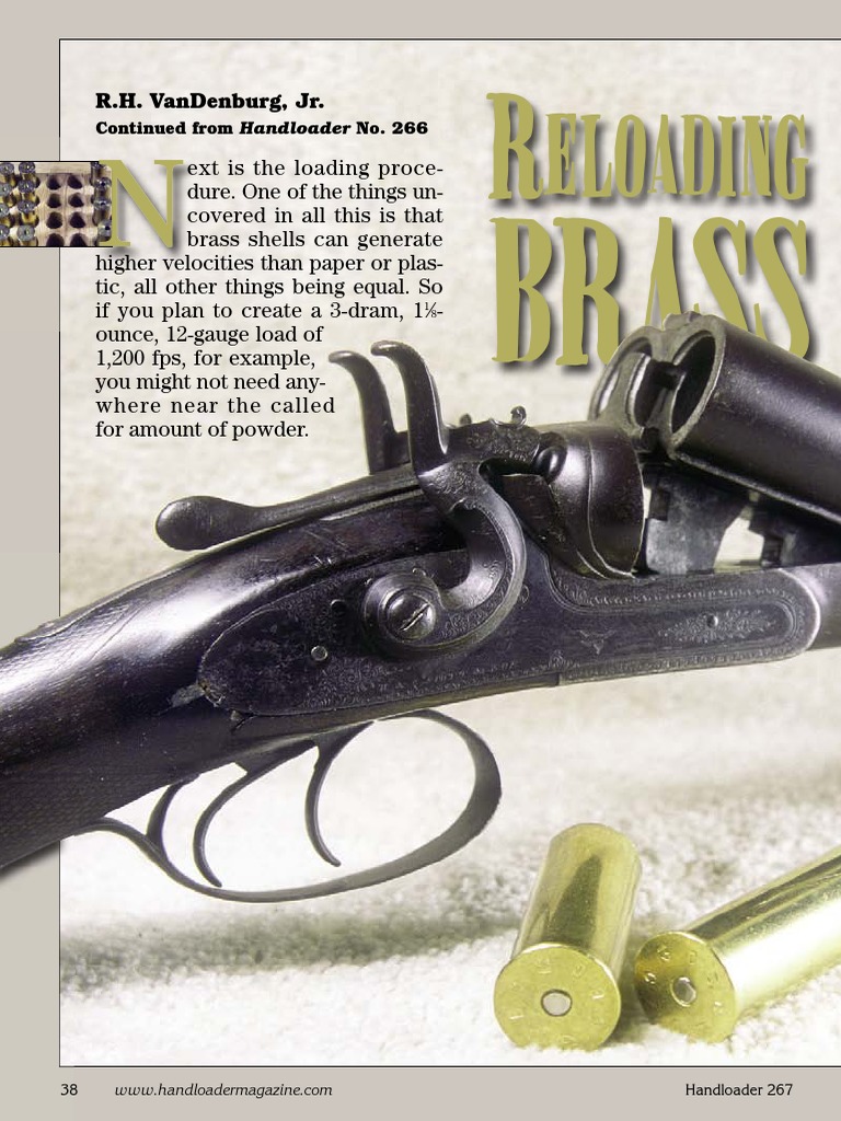 Reloading Brass Shotshells PT 2 | PDF | Shotgun | Firearms