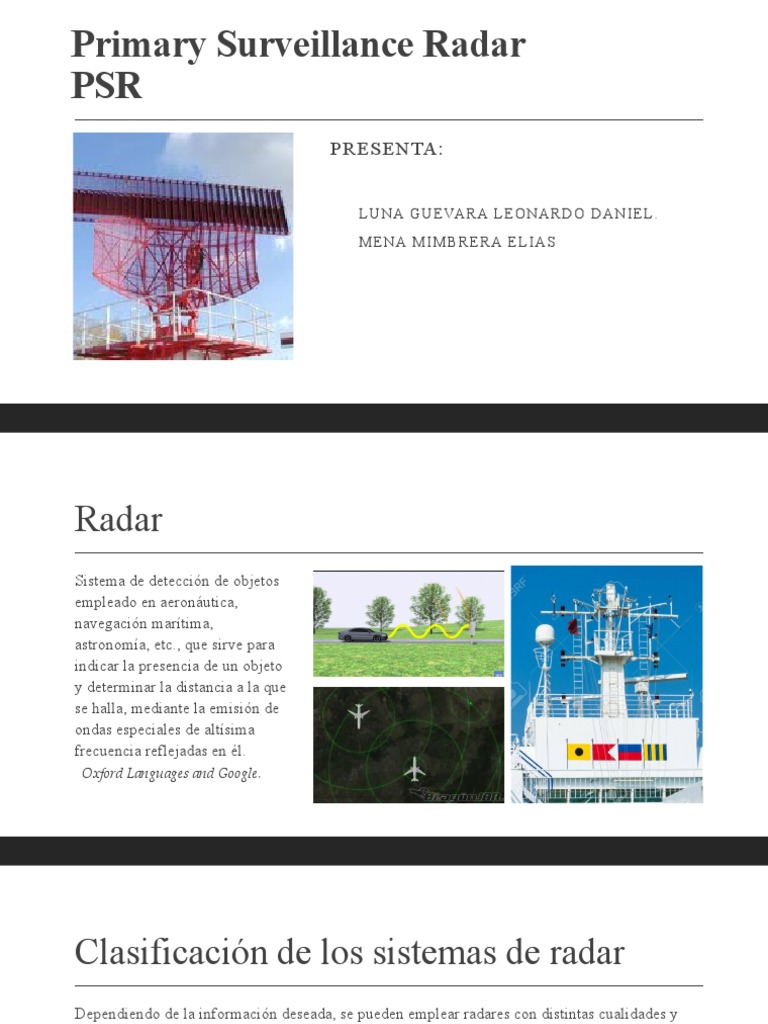 Radar Primario de Vigilancia (PSR) | PDF | Antena (Radio) | Radar