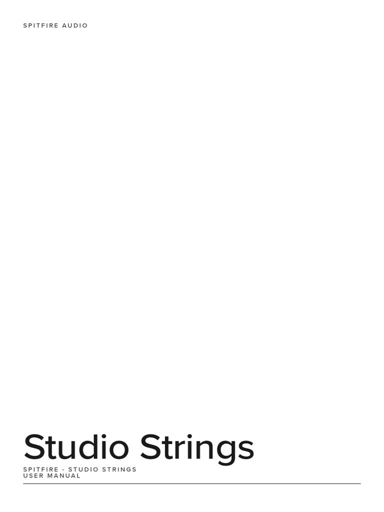 Studio Strings: Spitfire Audio | PDF | Double Bass | String Instruments