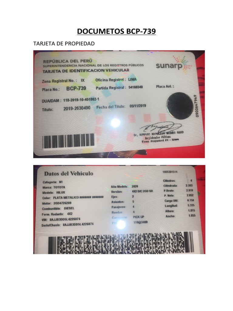 Documetos Bcp-739 - Abril | PDF