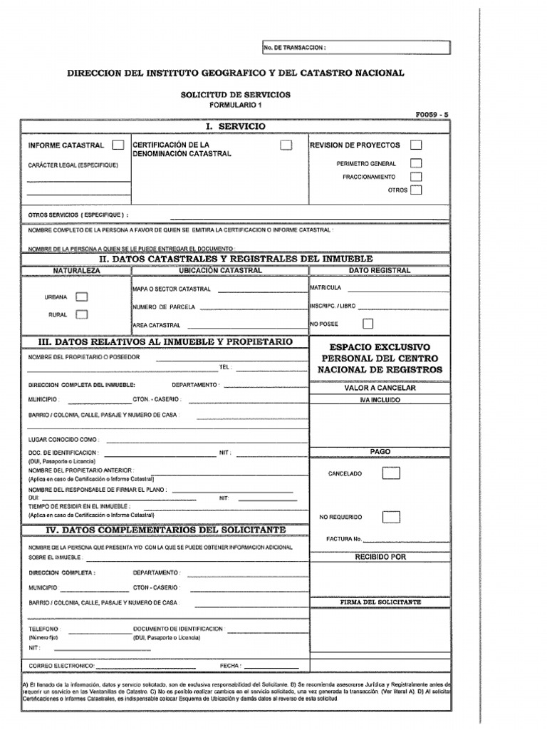 03 - Formulario Ficha Catastral | PDF