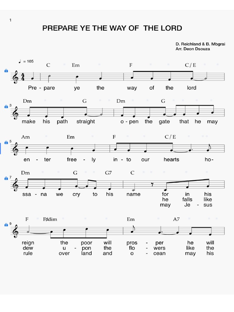 Prepare Ye The Way | PDF
