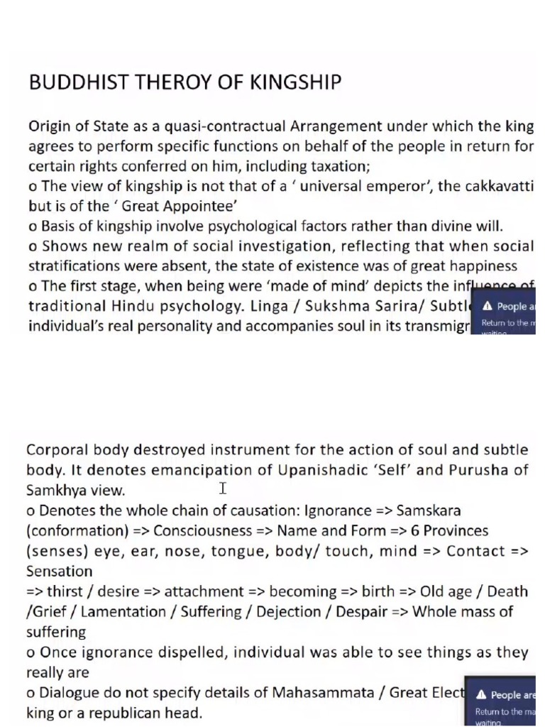 Buddhist Theory of Kingship | PDF