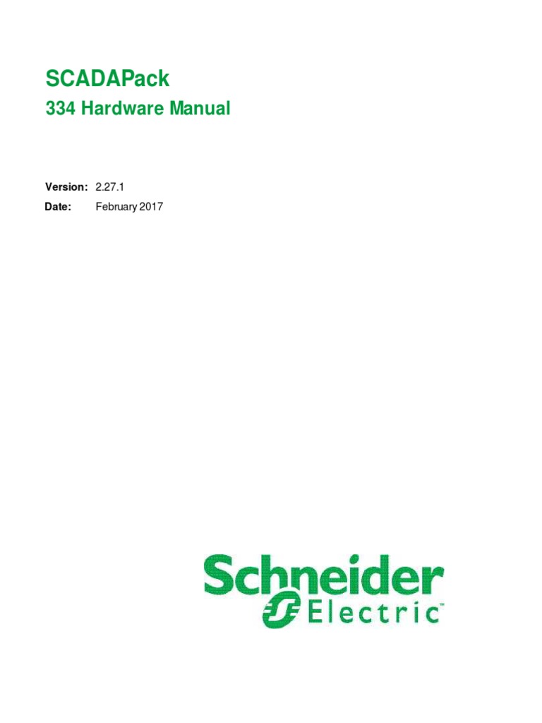 Scadapack: 334 Hardware Manual | PDF | Programmable Logic Controller ...
