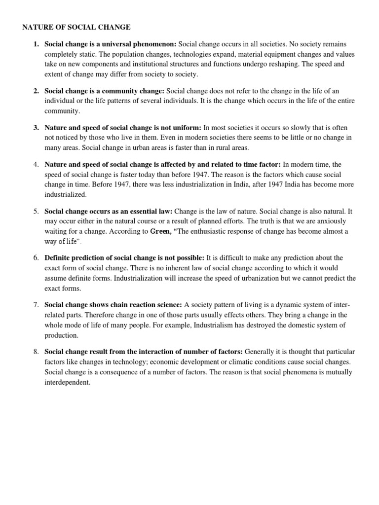 Social Change | PDF | Society | System