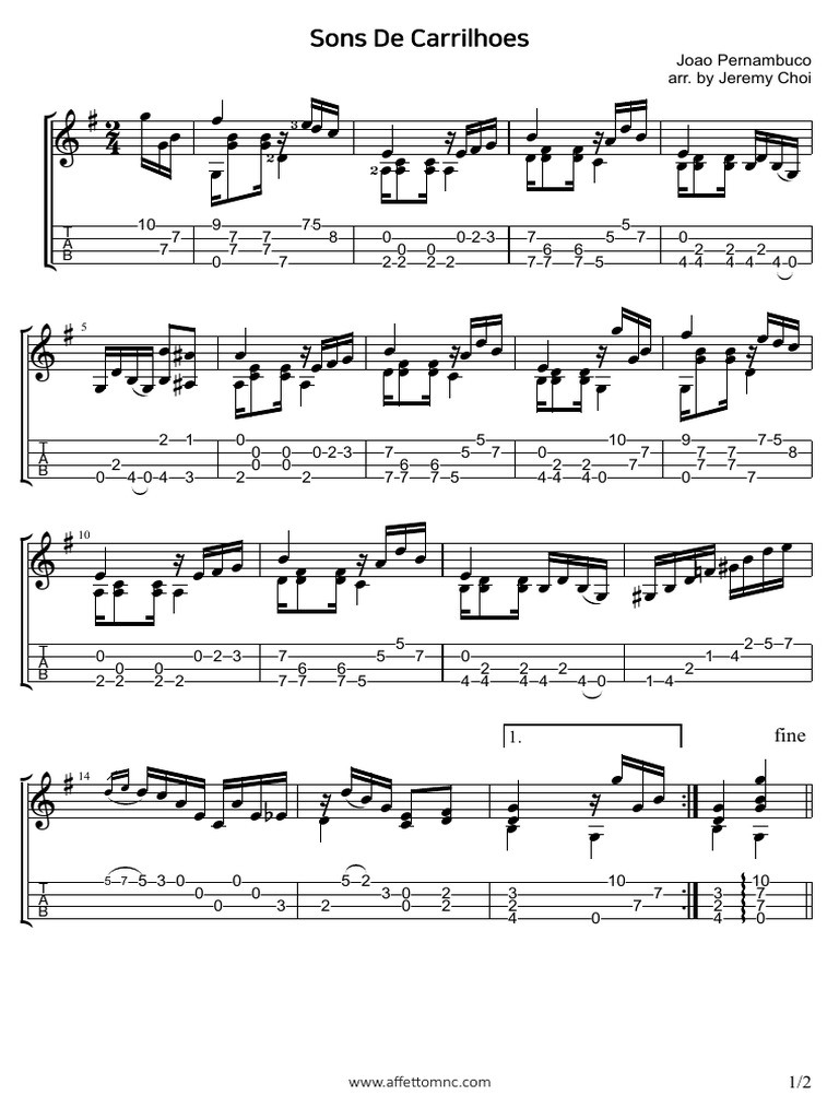 Tab Sons de Carrilhoes Ukulele | PDF