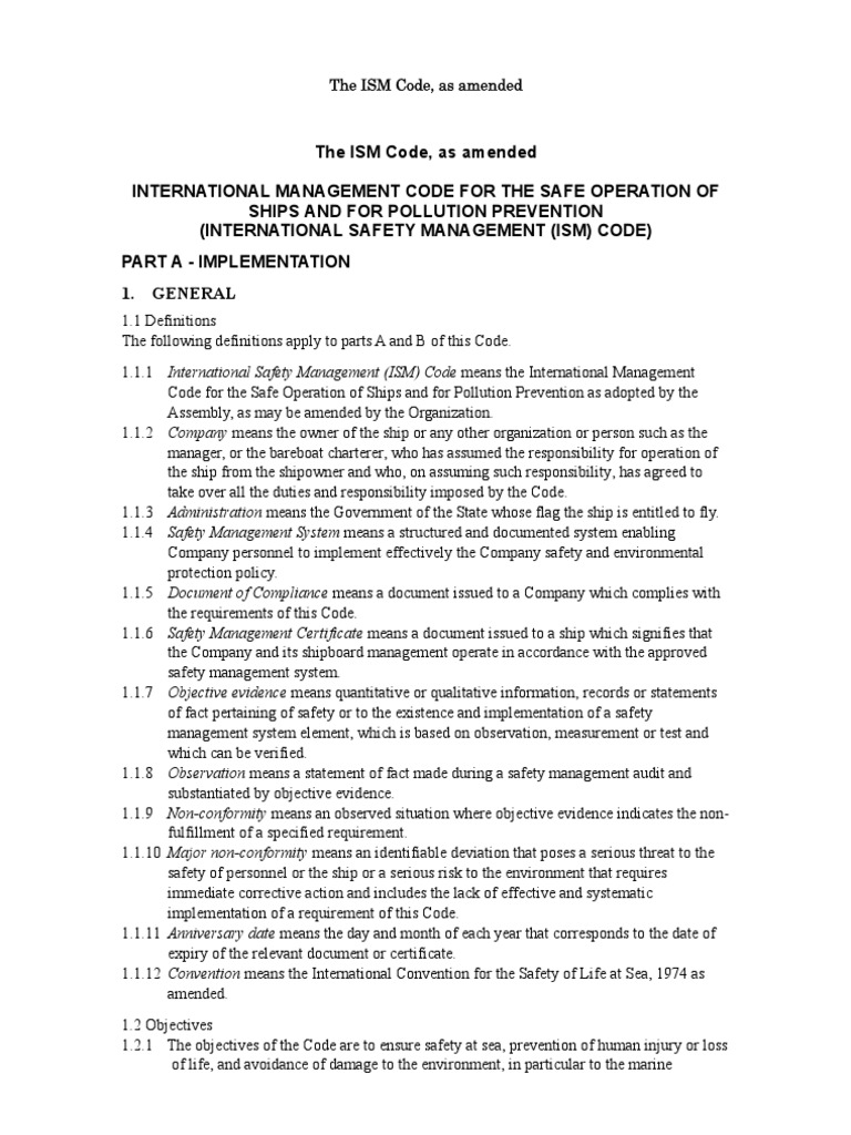 ISM Code | Download Free PDF | Safety | Authentication